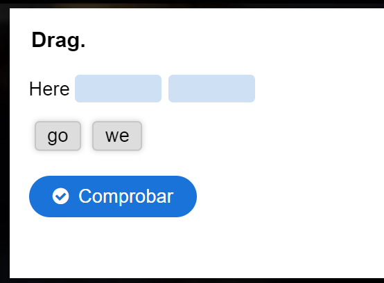Error exercise dragging words | H5P