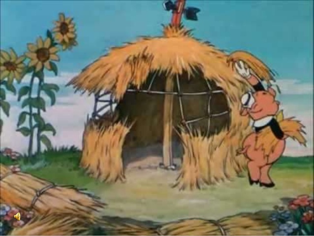 Straw House Three Little Pigs
